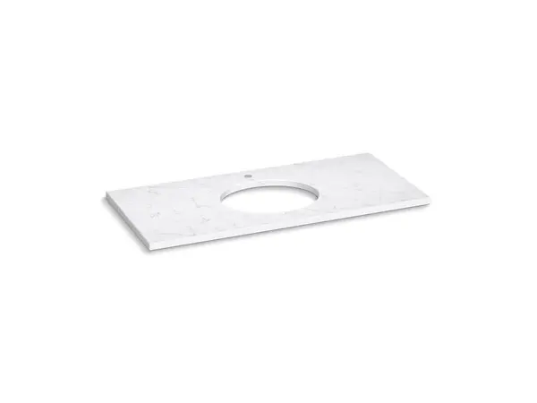 KOHLER Silestone 49" Quartz Vanity Top With Oval Cutout - Eternal Statuario