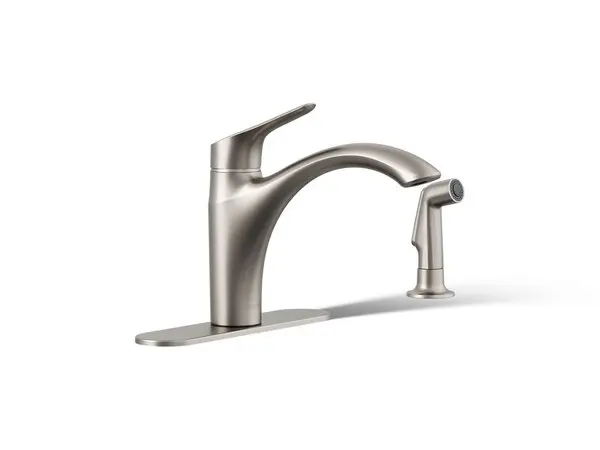 KOHLER Rival Single-handle Kitchen Sink Faucet With Side Sprayer - One-color