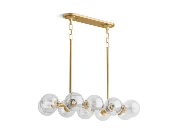 KOHLER Bellera 38" Linear Chandelier - Brushed Moderne Brass
