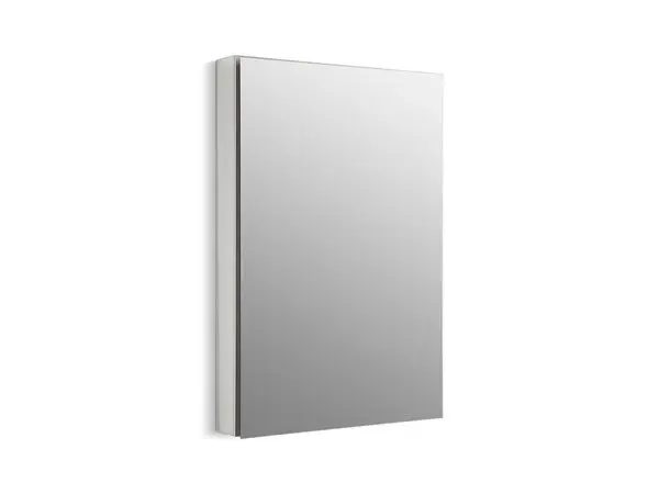 KOHLER Catalan 24-1/8" W X 36-1/8" H Aluminum Single-door Medicine Cabinet With 107 Degree Hinge - Satin Anodized Aluminum