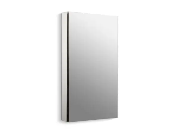 KOHLER Catalan 20-1/8" W X 36-1/8" H Aluminum Single-door Medicine Cabinet With 107 Degree Hinge - Satin Anodized Aluminum