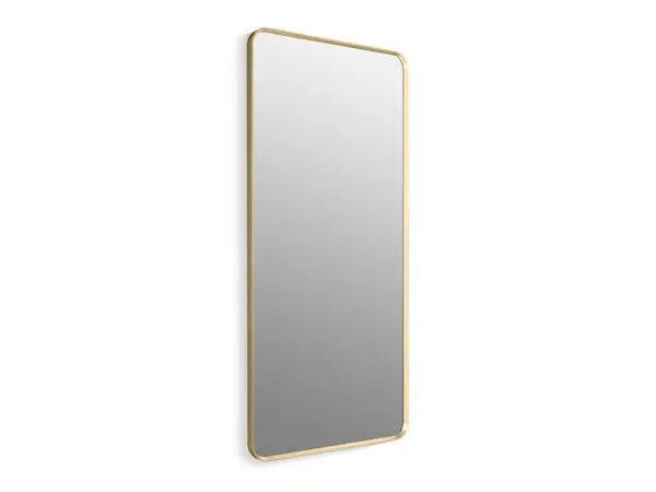 KOHLER Essential 28" X 60" Rectangular Framed Mirror - Moderne Brushed Gold