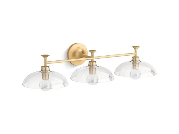 KOHLER Tone Three-light Sconce - Brushed Moderne Brass