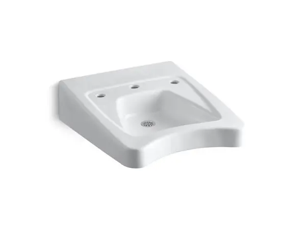 KOHLER Morningside 20" X 27" Mount/concealed Arm Carrier Wheelchair Bathroom Sink With 11-1/2" Centers Faucet Holes - One-color