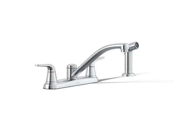 KOHLER Jolt Two-handle Kitchen Sink Faucet With Side Sprayer - One-color