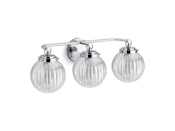 KOHLER Embra Studio Mcgee Three-light Sconce - Polished Chrome