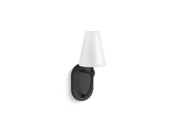 KOHLER Kernen Studio Mcgee One-light Sconce - Matte Black