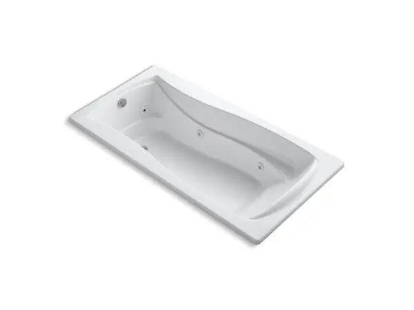 KOHLER Mariposa 72" X 36" Drop-in Whirlpool Bath With End Drain, Custom Pump Location And Heater - One-color