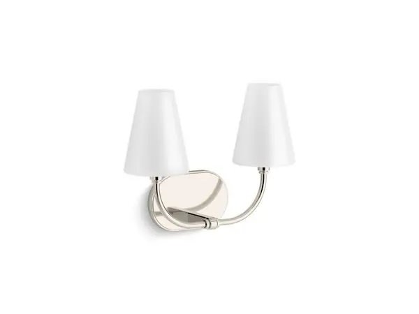 KOHLER Kernen Studio Mcgee Two-light Sconce - Polished Nickel