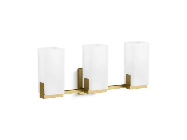 KOHLER Honesty Three-light Sconce - Brushed Moderne Brass
