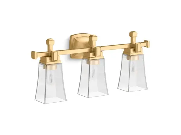 KOHLER Riff Three-light Sconce - Brushed Moderne Brass