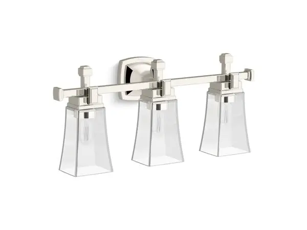 KOHLER Riff Three-light Sconce - Polished Nickel