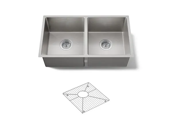 KOHLER Strive 29-1/2" Undermount Double-bowl Kitchen Sink - One-color