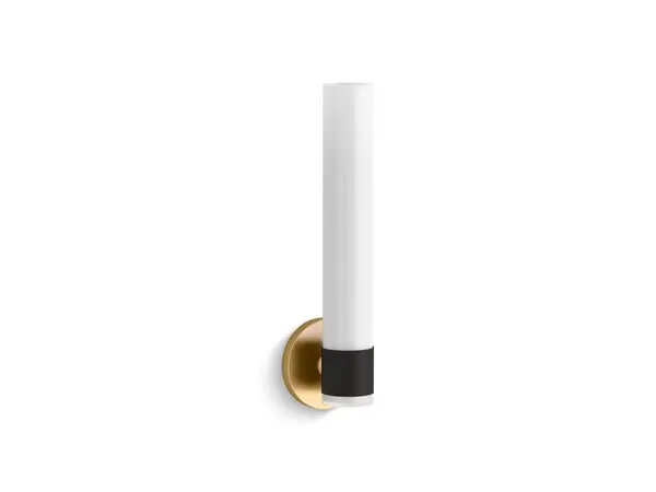 KOHLER Purist One-light Sconce - Black With Brass Trim