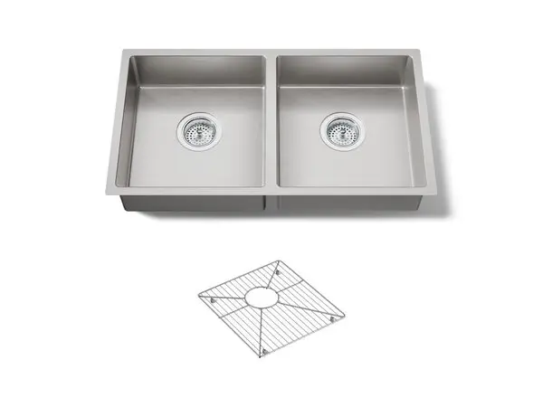 KOHLER Strive 29-1/2" Undermount Double-bowl Kitchen Sink - One-color