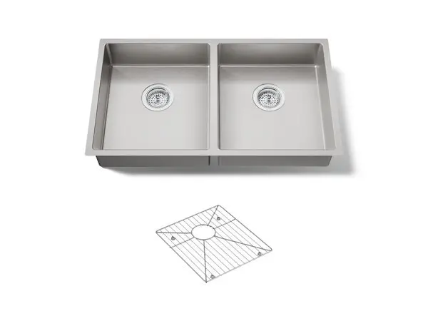 KOHLER Strive 32" Undermount Double-bowl Kitchen Sink - One-color