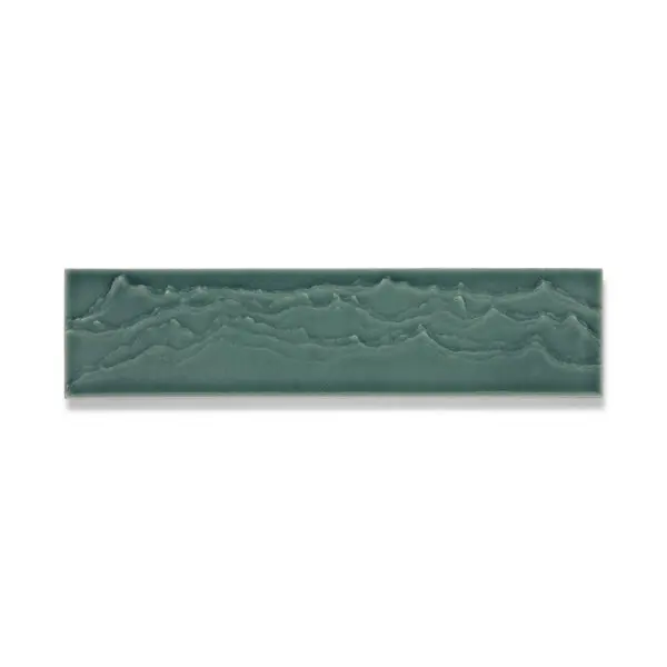 KOHLER Landshapes Daniel Arsham 3" X 12" Feature Tile Produced The Wastelab - Deep Teal