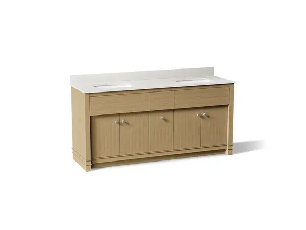 KOHLER Alouette 72" Bathroom Vanity Cabinet With Sinks And Quartz Top - One-color