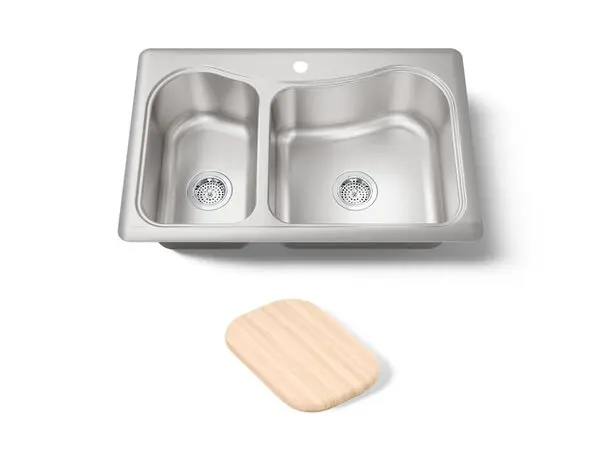 KOHLER Staccato 33" Top-mount Double-bowl Kitchen Sink - One-color