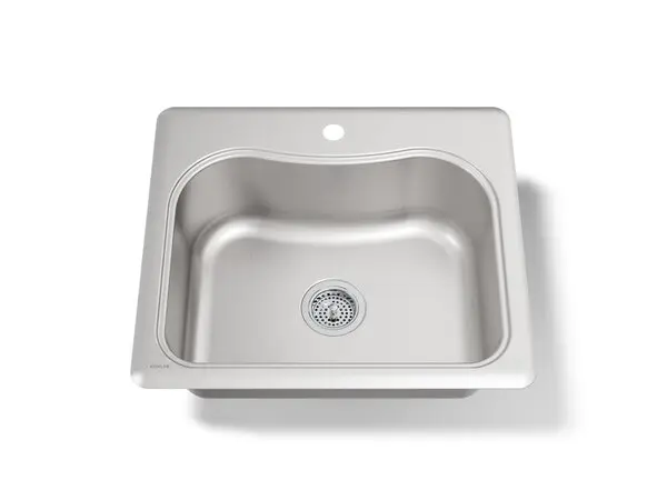 KOHLER Staccato 25" Top-mount Single-bowl Kitchen Sink - One-color
