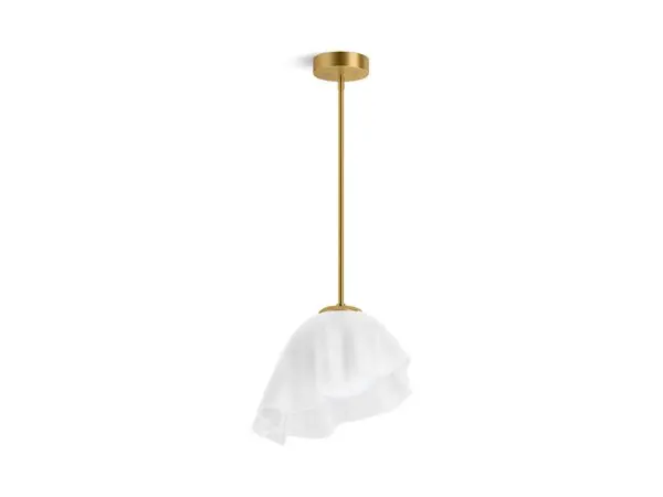 KOHLER Landshapes Daniel Arsham 14-3/4" Pendant - Brushed Moderne Brass