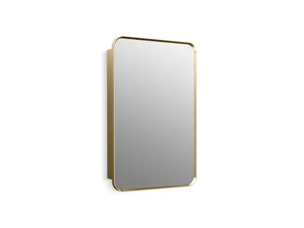 KOHLER Verdera 22" X 34" Rectangular Framed Medicine Cabinet - Moderne Brushed Gold