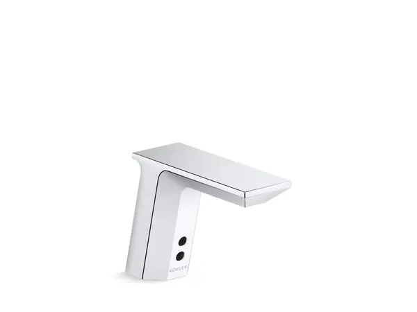 KOHLER Geometric Touchless Single-hole Lavatory Faucet With Insight Sensor Technology, Dc-powered, Less Drain, 0.35 Gpm - One-color