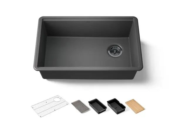 KOHLER Billings 29-1/2" Undermount Single-bowl Workstation Kitchen Sink - One-color