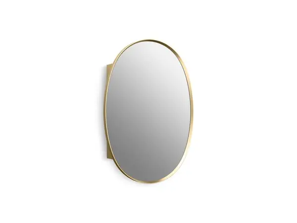 KOHLER Verdera 24" X 34" Oval Framed Medicine Cabinet - Moderne Brushed Gold