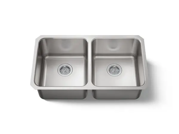 KOHLER Undertone 31-1/2" Undermount Double-bowl Kitchen Sink - One-color