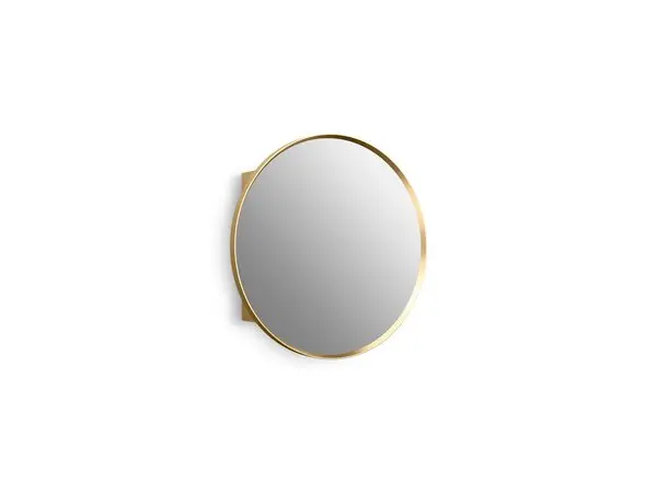 KOHLER Verdera 24" Round Framed Medicine Cabinet - Moderne Brushed Gold