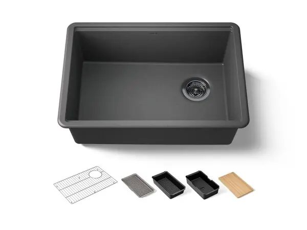KOHLER Billings 26-1/2" Undermount Single-bowl Workstation Kitchen Sink - One-color