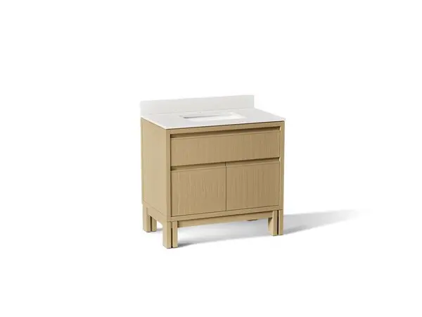 KOHLER Solive 36" Bathroom Vanity Cabinet With Sink And Quartz Top - One-color