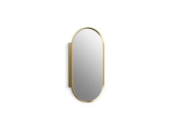 KOHLER Verdera 15" X 30" Capsule Framed Medicine Cabinet - Moderne Brushed Gold