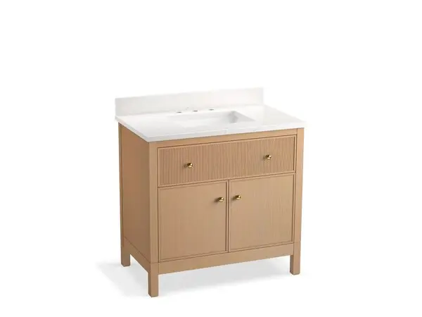 KOHLER Malin Studio Mcgee 36" Bathroom Vanity Cabinet With Sink And Quartz Top - One-color