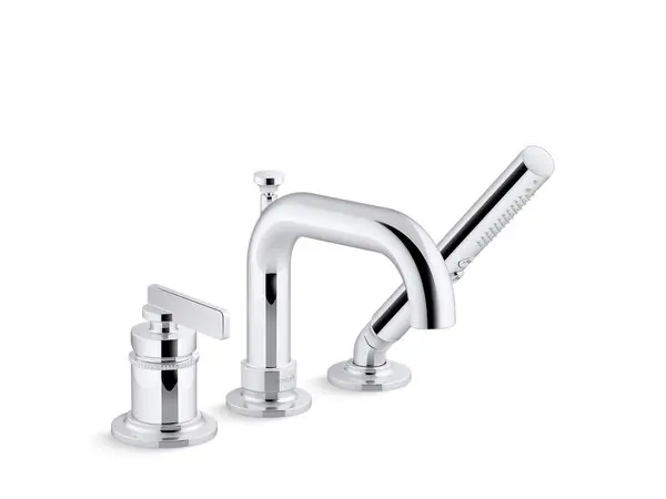 KOHLER Castia Studio Mcgee Deck-mount Bath Faucet With Handshower - Polished Chrome