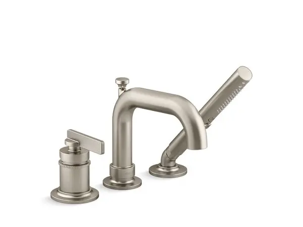 KOHLER Castia Studio Mcgee Deck-mount Bath Faucet With Handshower - Vibrant Brushed Nickel