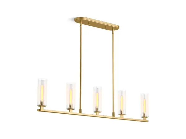 KOHLER Crue 45" Linear Chandelier - Brushed Moderne Brass