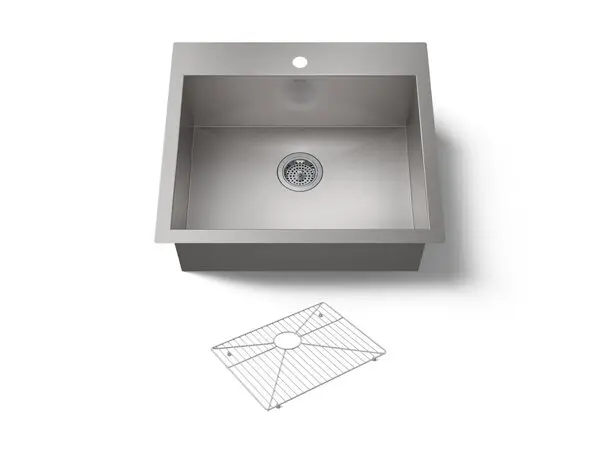 KOHLER Vault 25" Top-/undermount Single-bowl Kitchen Sink - One-color