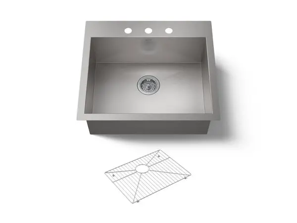 KOHLER Vault 25" Top-/undermount Single-bowl Kitchen Sink - One-color