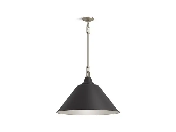 KOHLER Varla 24" Pendant - Matte Black With Brushed Nickel