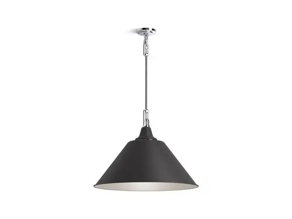 KOHLER Varla 24" Pendant - Polished Chrome/matte Black