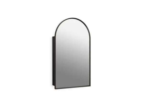KOHLER Verdera 20" X 34" Arched Framed Medicine Cabinet, Left-hinged - Matte Black