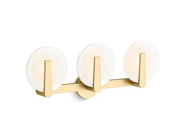 KOHLER Hint Three-light Sconce - Brushed Moderne Brass