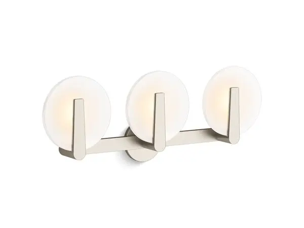 KOHLER Hint Three-light Sconce - Brushed Nickel