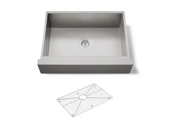 KOHLER Vault 29-1/2" Undermount Single-bowl Farmhouse Kitchen Sink - One-color