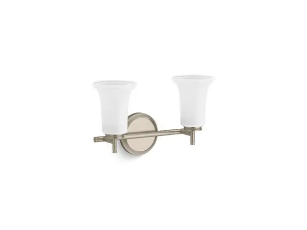 KOHLER Bellera Two-light Sconce With Frosted Shades - Brushed Nickel