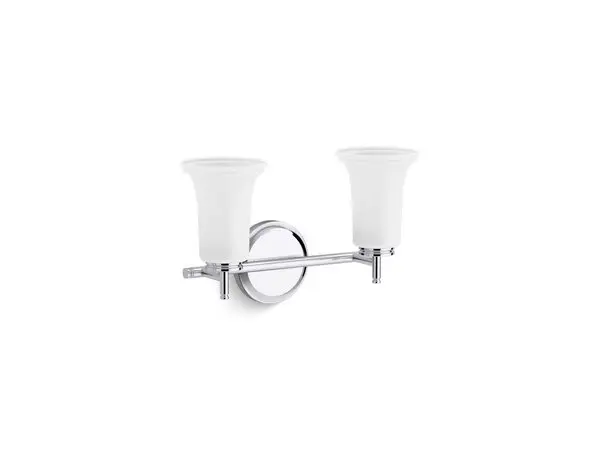 KOHLER Bellera Two-light Sconce With Frosted Shades - Polished Chrome