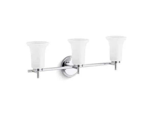 KOHLER Bellera Three-light Sconce With Frosted Shades - Polished Chrome