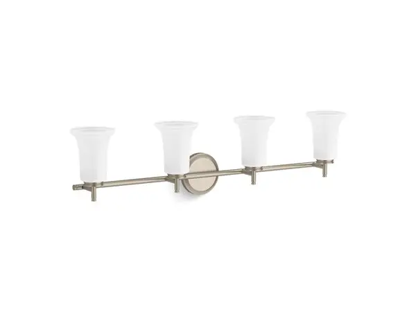 KOHLER Bellera Four-light Sconce With Frosted Shades - Brushed Nickel